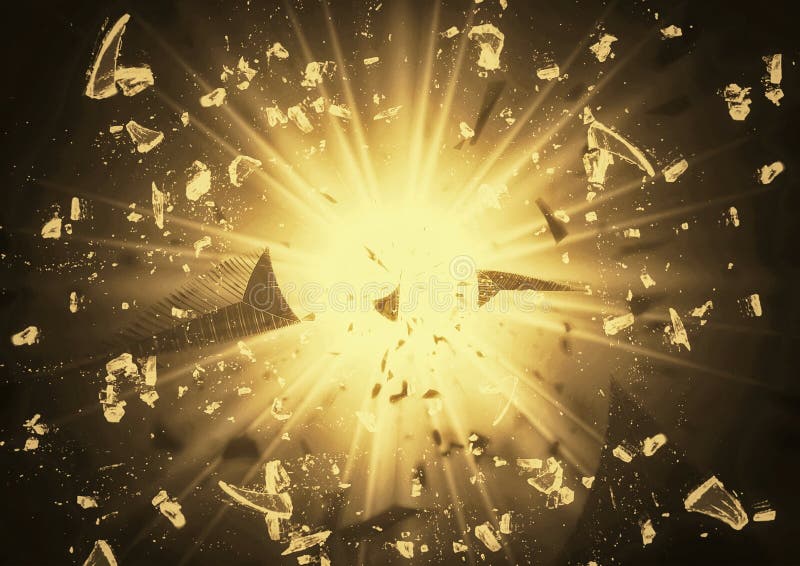 3d Illustration of Smoke and Debris Flying from the Impact of an ...