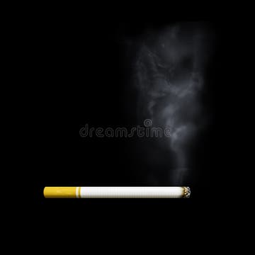 Smoking Cigarette Side View Stock Illustration - Illustration of ...