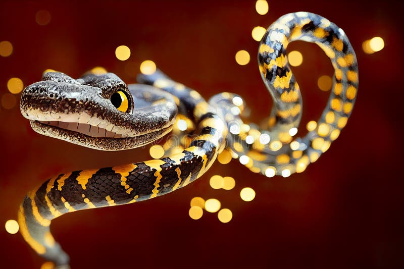 3d illustration of a snake stock illustration. Illustration of pink ...