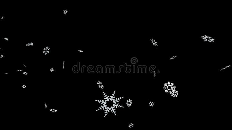 3D Illustration of Snowflakes Flow Stock Illustration - Illustration of ...