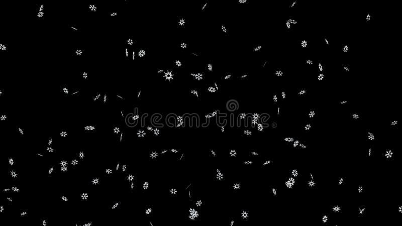 3D Illustration of Snowflakes Flow Stock Illustration - Illustration of ...