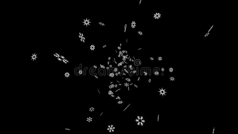 3D Illustration of Snowflakes Flow Stock Illustration - Illustration of ...