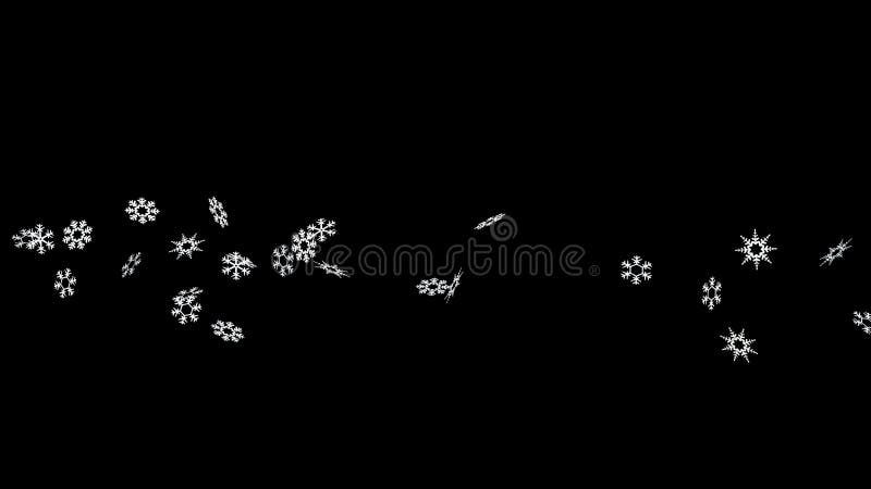 3D Illustration of Snowflakes Flow Stock Illustration - Illustration of ...