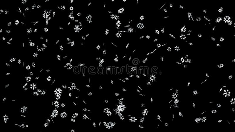 3D Illustration of Snowflakes Flow Stock Illustration - Illustration of ...