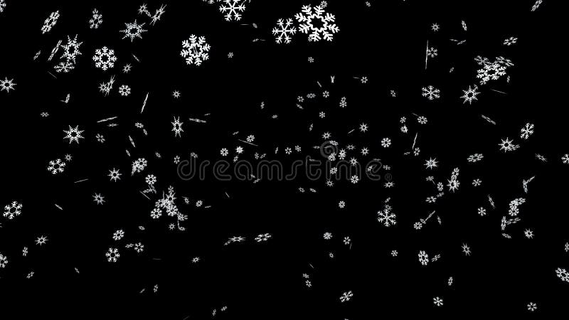 3D Illustration of Snowflakes Flow Stock Illustration - Illustration of ...