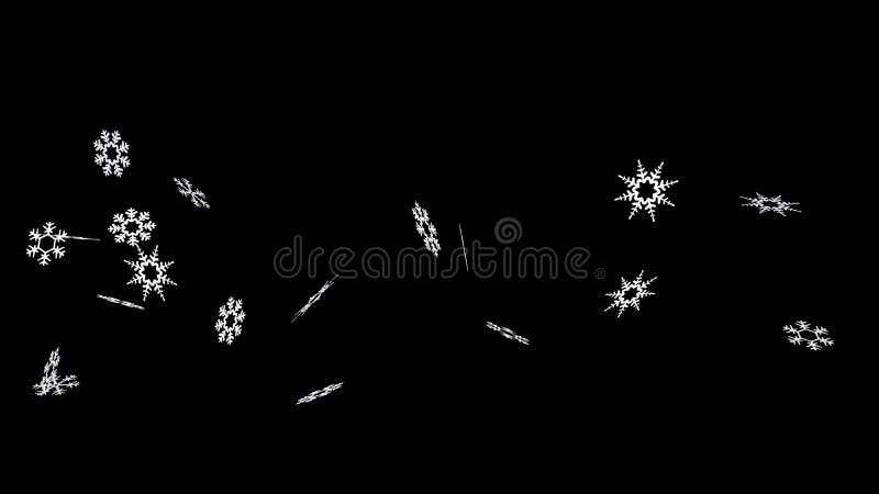 3D Illustration of Snowflakes Flow Stock Illustration - Illustration of ...