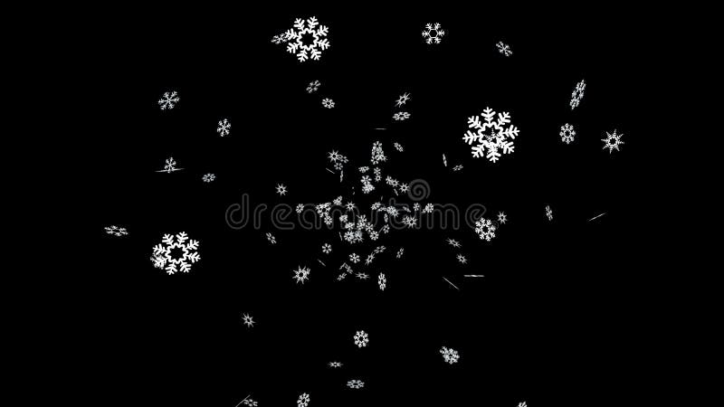 3D Illustration of Snowflakes Flow Stock Illustration - Illustration of ...
