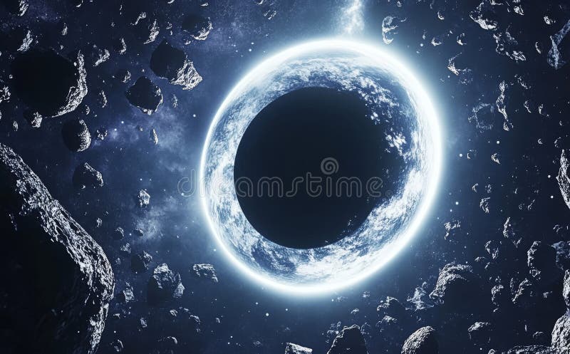 A 3D Illustration of a Solar Eclipse at Earth Orbit in 5K Resolution ...