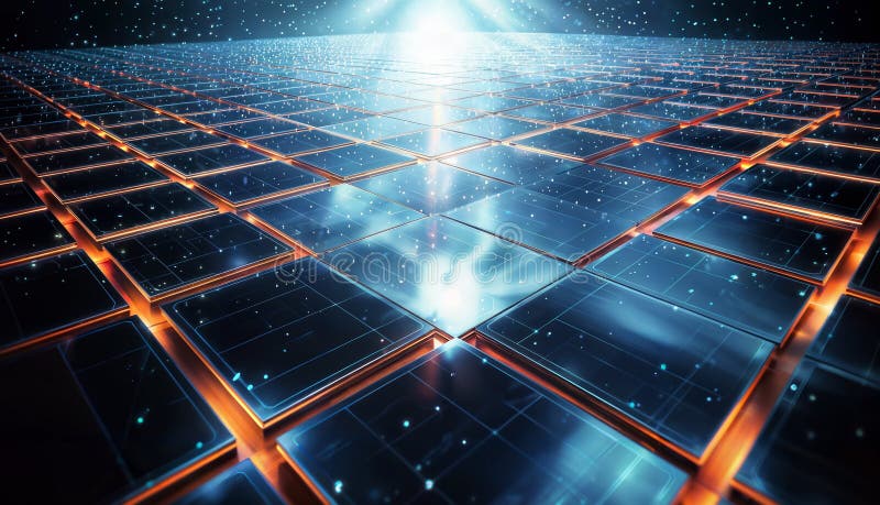 Solar Panel, 3d Illustration, Abstract Background, Computer Generated ...