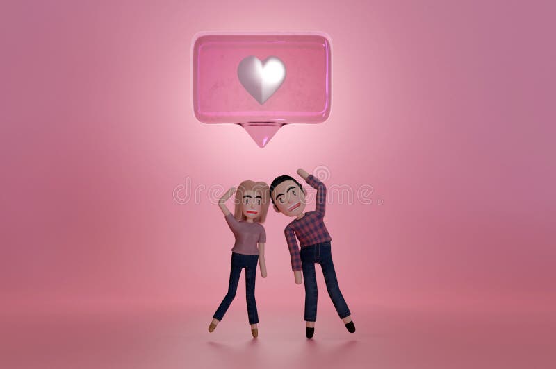 3d Illustration. Soulmate with White Heart Inside of a Pink Pin on a ...