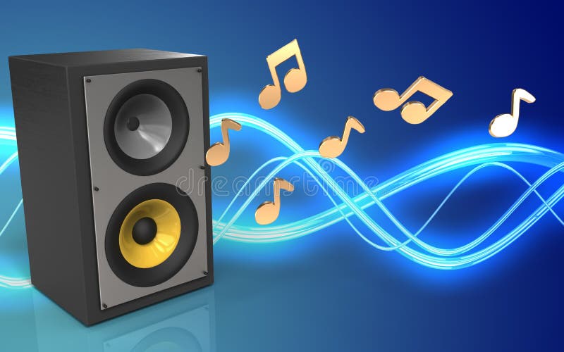3d blank sound system stock illustration. Illustration of electricity ...