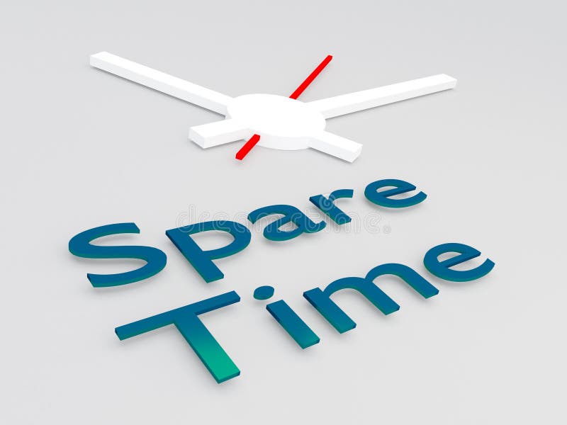 Spare Free Time Passing Leisure Activities Clock Hours Minutes Stock ...