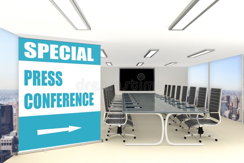 Special Press Conference Concept Stock Illustration - Illustration of ...