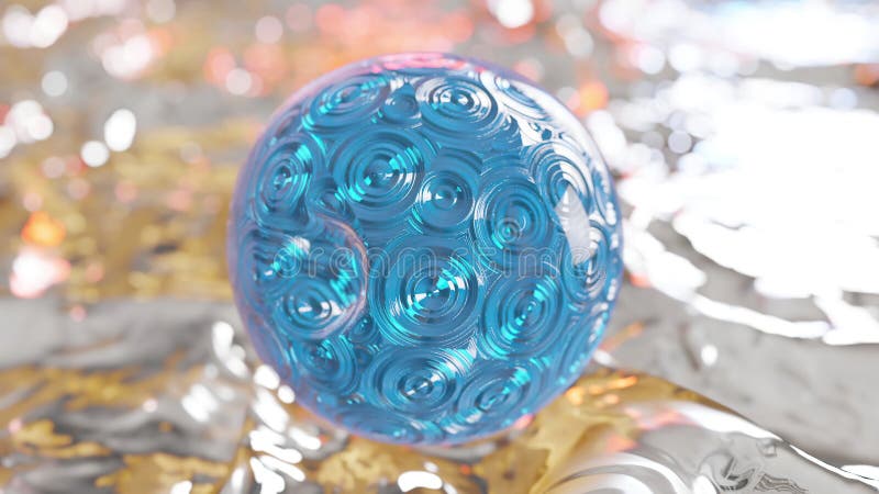 Sphere Ball Visualization on Wave Digital Surface Background Stock ...