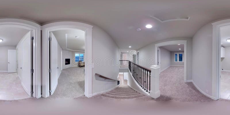 3d Illustration Spherical 360 Degrees, Seamless Panorama of a House ...