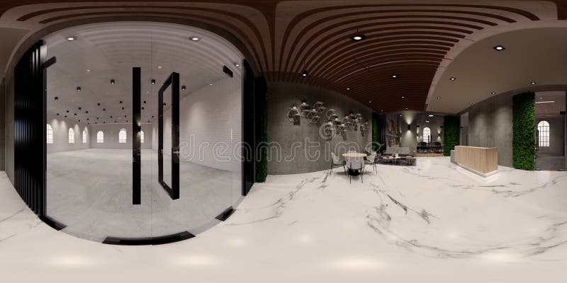 3d Illustration Spherical 360 Vr Degrees, a Seamless Panorama of the ...