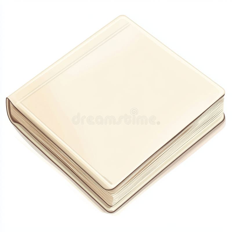 A 3D Illustration of a Spiral-bound Notebook with White Paper. a ...