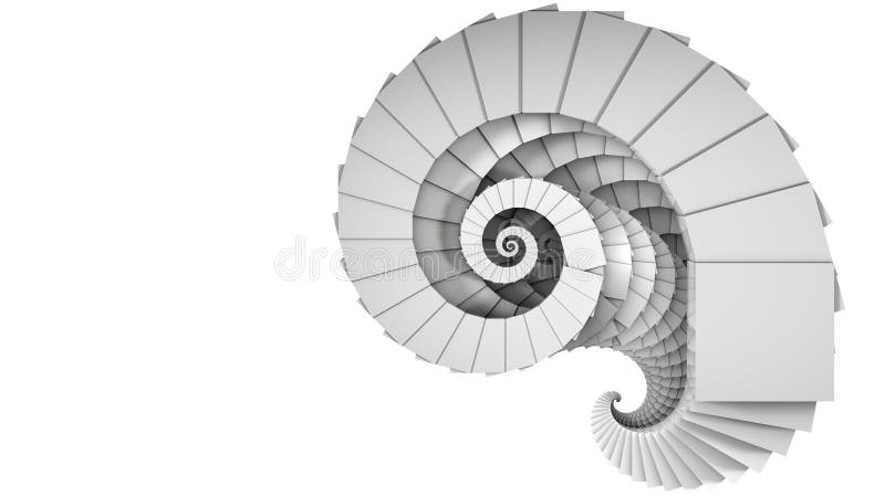 3D Illustration of Spiral Object Stock Illustration - Illustration of ...