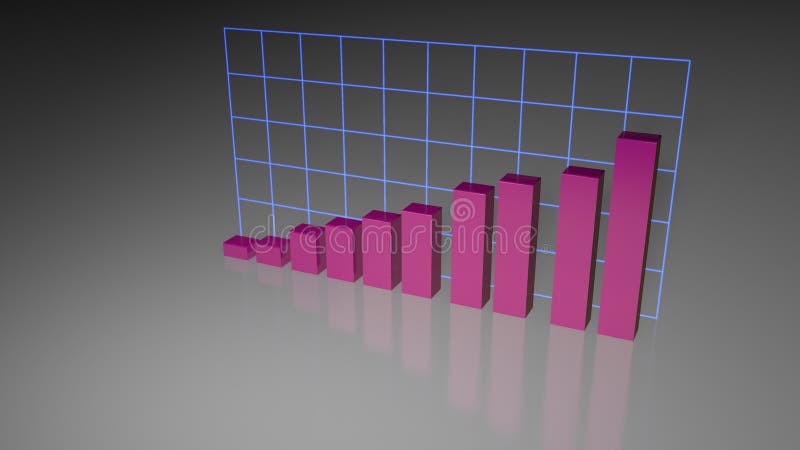 3D Illustration of Spreadsheet Data and Business Charts | Linear Line ...