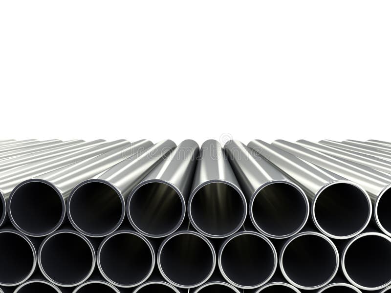 3d Illustration of a Stack of Pipes Isolated on White Stock ...