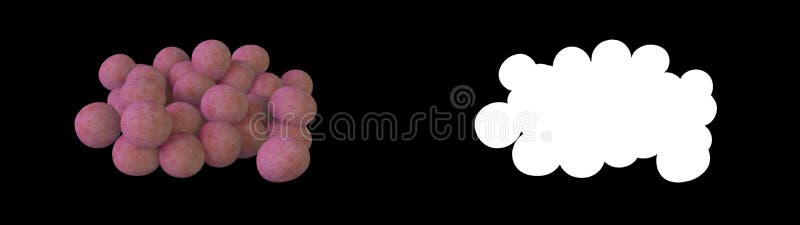 3D Illustration of a Staphylococcus Aureus Bacteria Stock Illustration ...