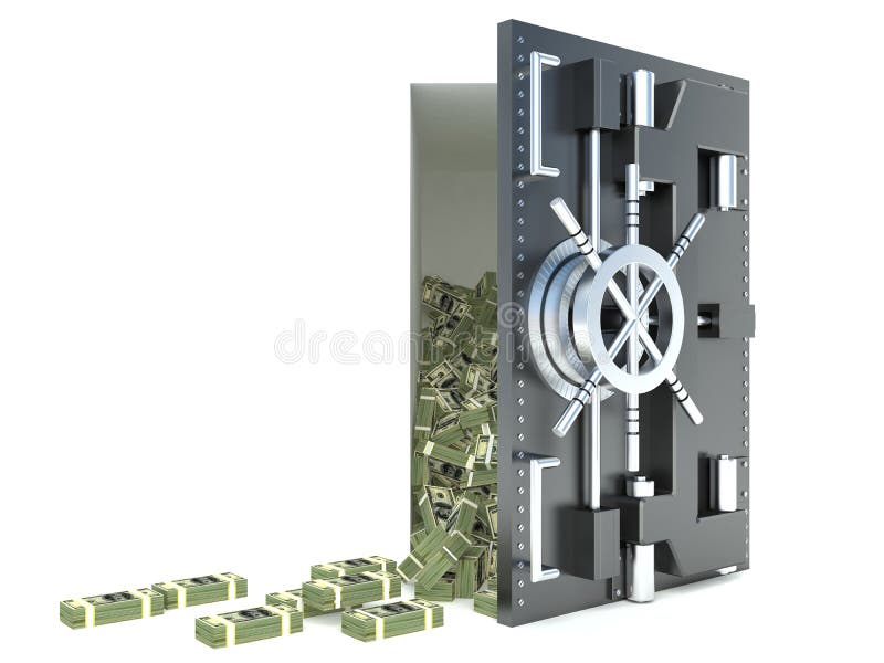 Money Bag Over Electronic Sign Alerting about Financial Crisis, Vector ...