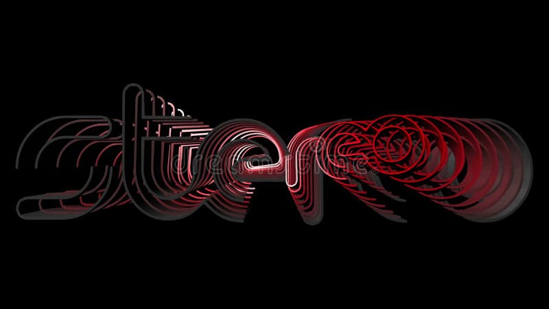 3D Illustration Stereo Sign Over Black Stock Illustration ...