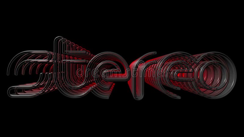 3D Illustration Stereo Sign Over Black Stock Illustration ...