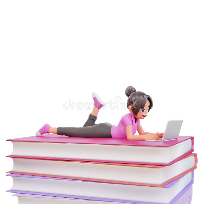 3d Illustration Student with Laptop Studying on Online Course Stock ... 3d Illustration Student with Laptop Studying on Online Course Stock ...