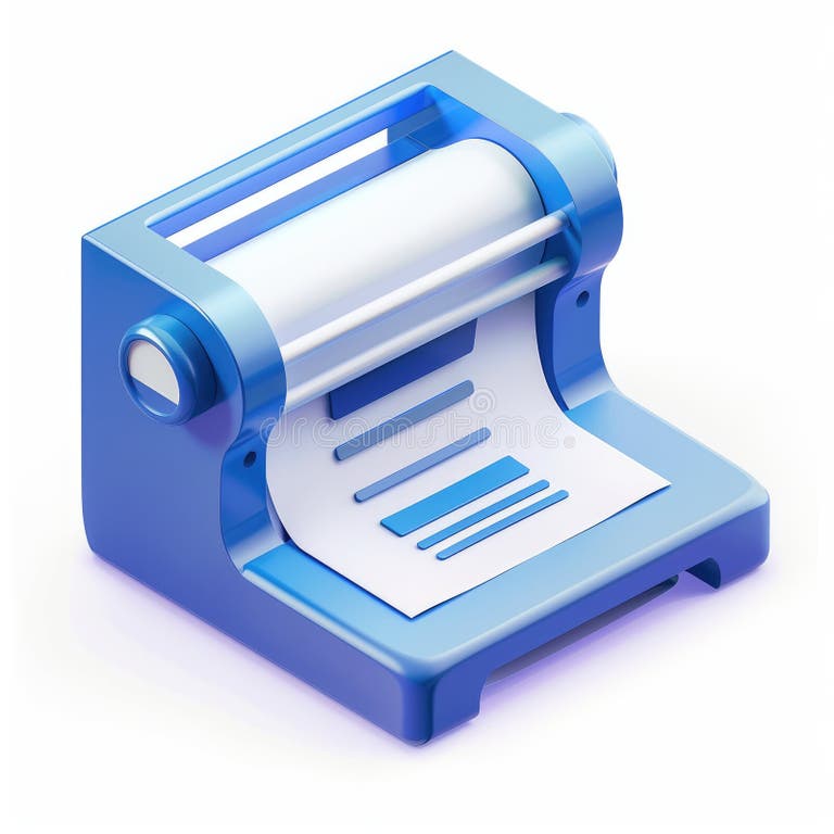 Modern Blue Laminator Machine for Office and Home Use Stock ...