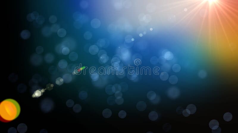3D Illustration of a Sunlight by Colored and Scattered Light Particles ...
