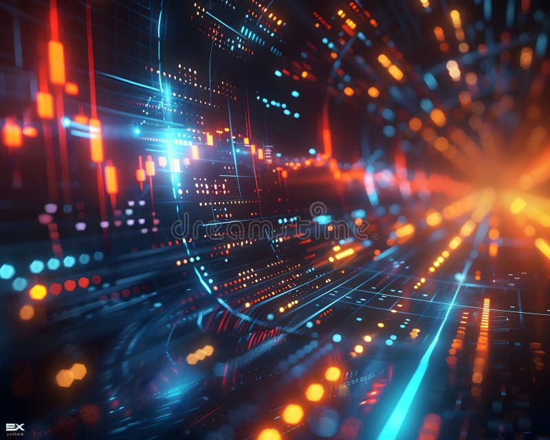 3D Illustration of a Super Detailed Hyper-realistic Virtual Data ...