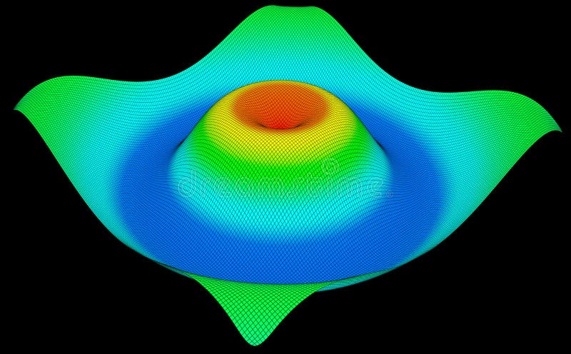 3D Illustration Of Surface Dimentional Graph Stock Illustration ...