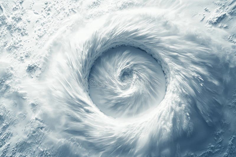 A 2D Illustration of Swirling Snowflakes and Wind in a Blizzard on a ...