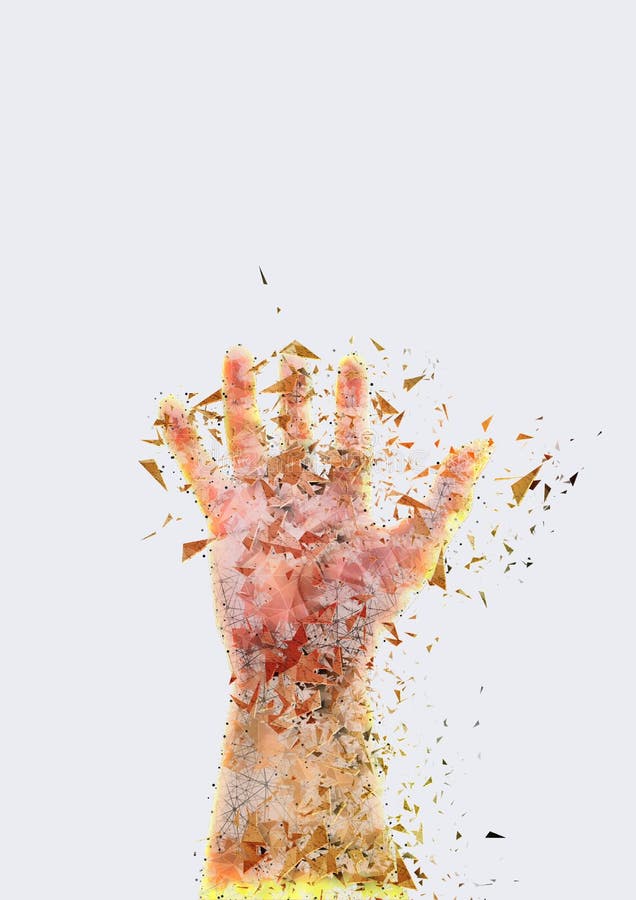 3d Illustration Synthesizing the Effect of an Explosion on the Gesture ...