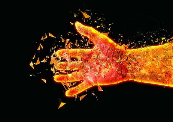 3d Illustration Synthesizing the Effect of an Explosion on the Gesture ...