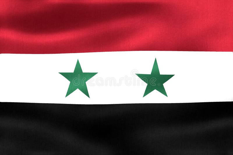 3D-Illustration of a Syria Flag - Realistic Waving Fabric Flag Stock ...
