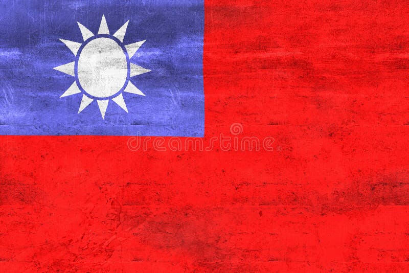 3D-Illustration of a Taiwan Flag - Realistic Waving Fabric Flag Stock ...