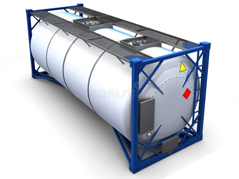 3d Illustration Tank Container Isolated. Stock Illustration ...