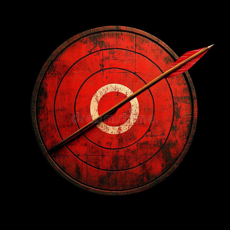3D Illustration Target Archery Arrow Goal Accuracy Skill Practice Aim ...