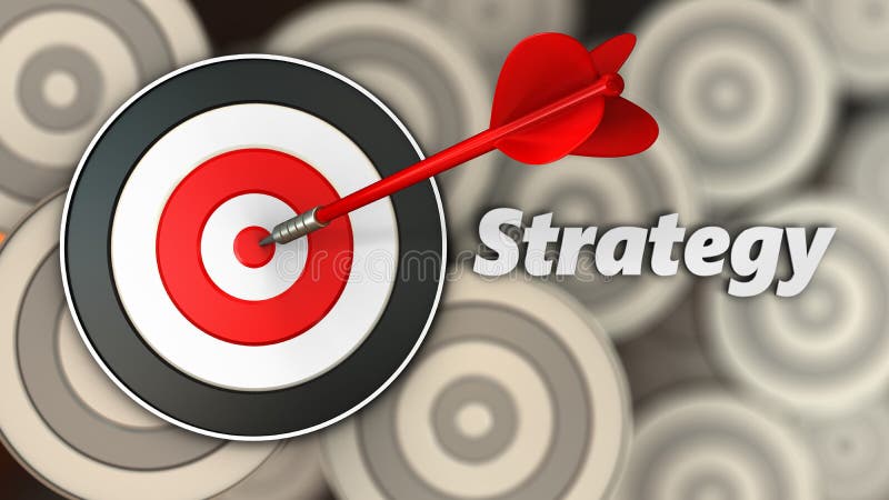 3d target with strategy stock illustration. Illustration of hitting ...