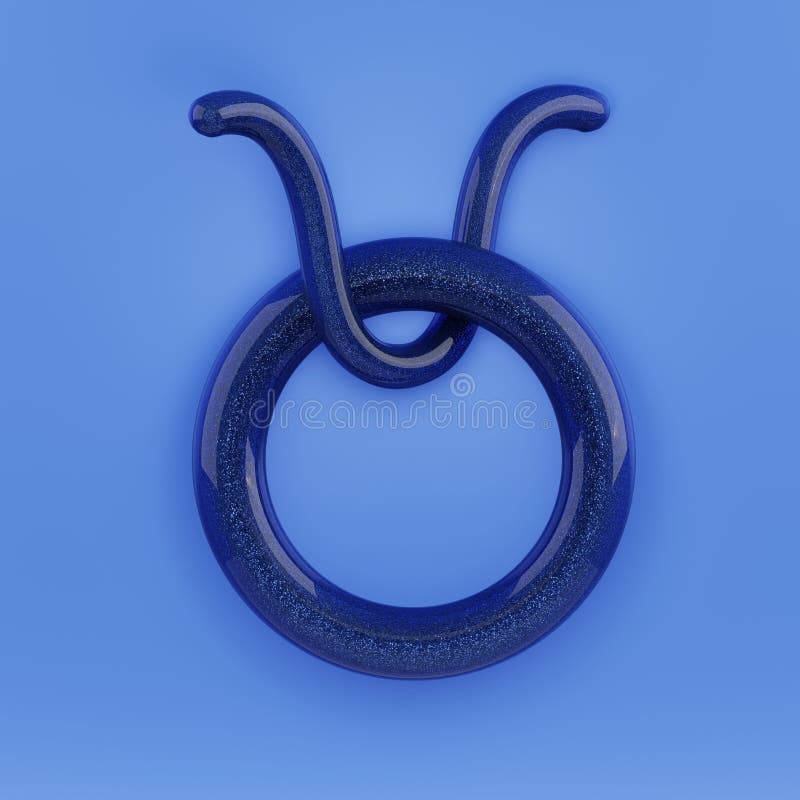 3D Illustration of Taurus Zodiac Sign Stock Illustration - Illustration ...