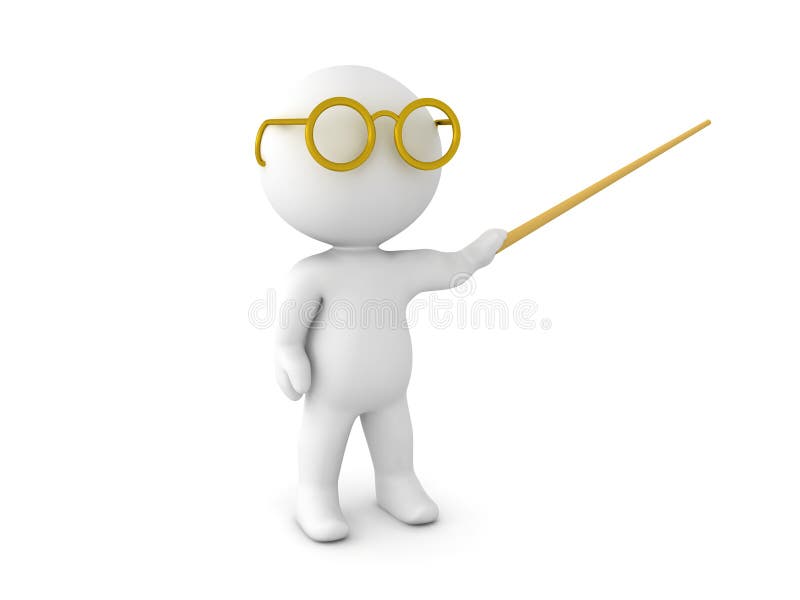 3D Illustration of a Teacher or Trainer Stock Illustration ...