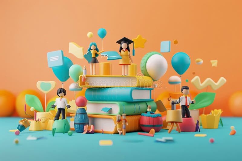 Teachers Day 3D Celebrating Educators for Gratitude Teachers Stock ...