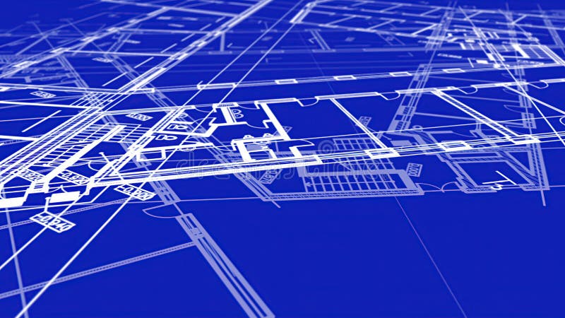 Technical Drawing of Floor Design Being Drawn with Great Detail Stock ...