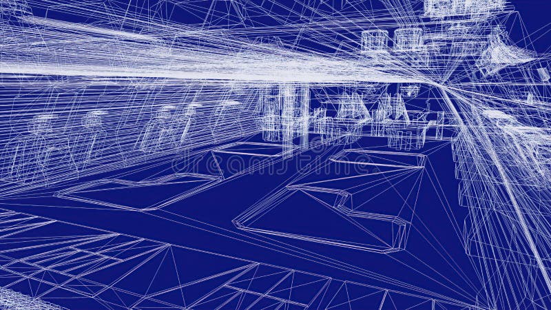 Technical Drawing of Floor Design Being Drawn with Great Detail Stock ...