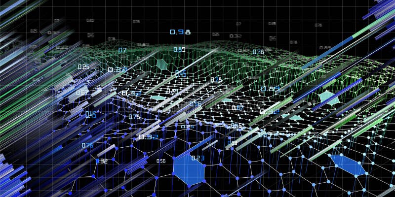 Big Data. Artificial Intelligence. Abstract Polygonal Concept Of Decision Making Analysis Data ...