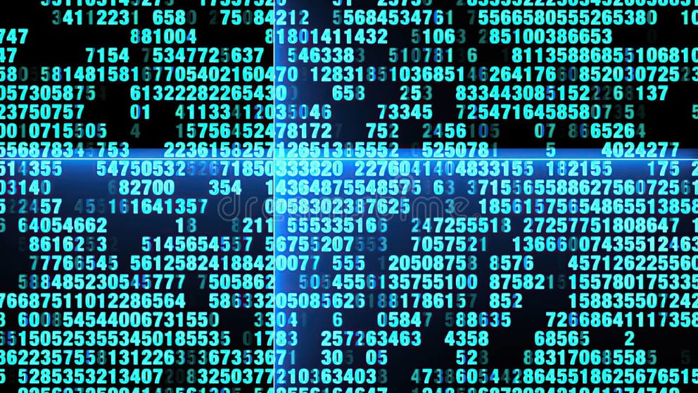 Technology Interface Computer Data Digital Screen with Scanning Stock ...