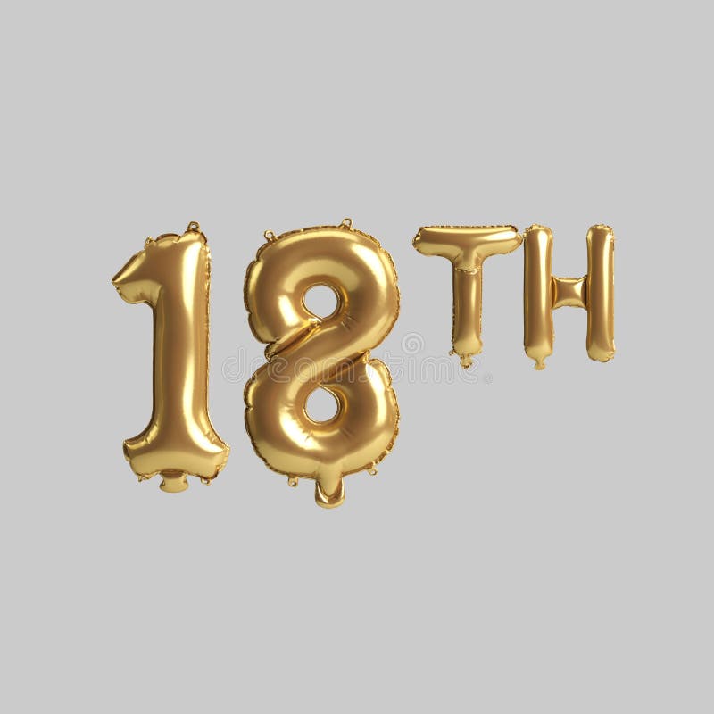 Happy Birthday Gold 18th Stock Illustrations – 223 Happy Birthday Gold ...