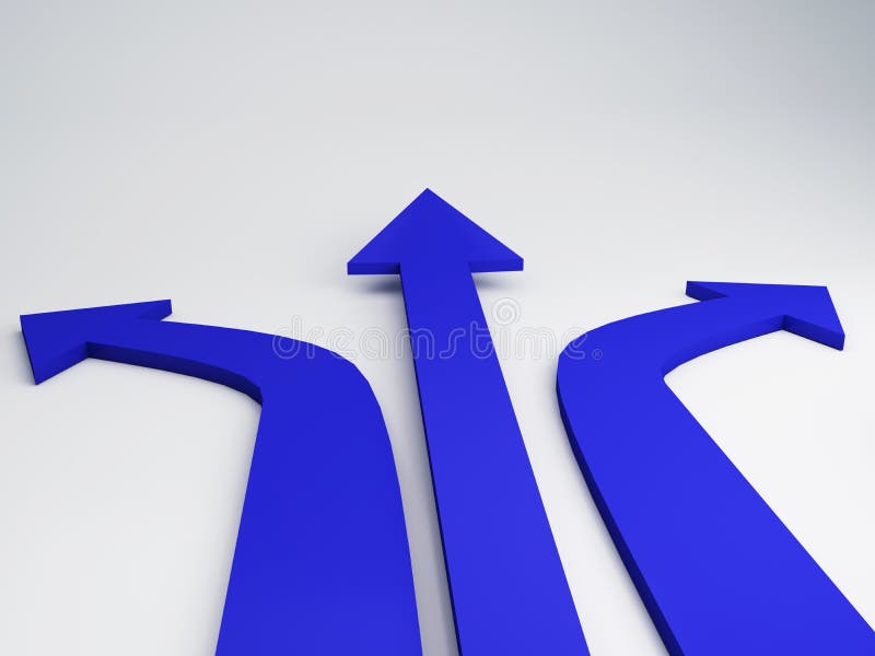 Arrows Choice Shows Options Alternatives Or Deciding Stock Illustration ...